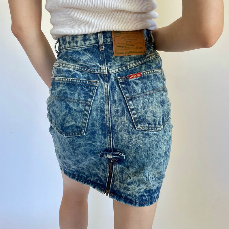 1980s Jordache Acid Wash Skirt Extra Small Etsy