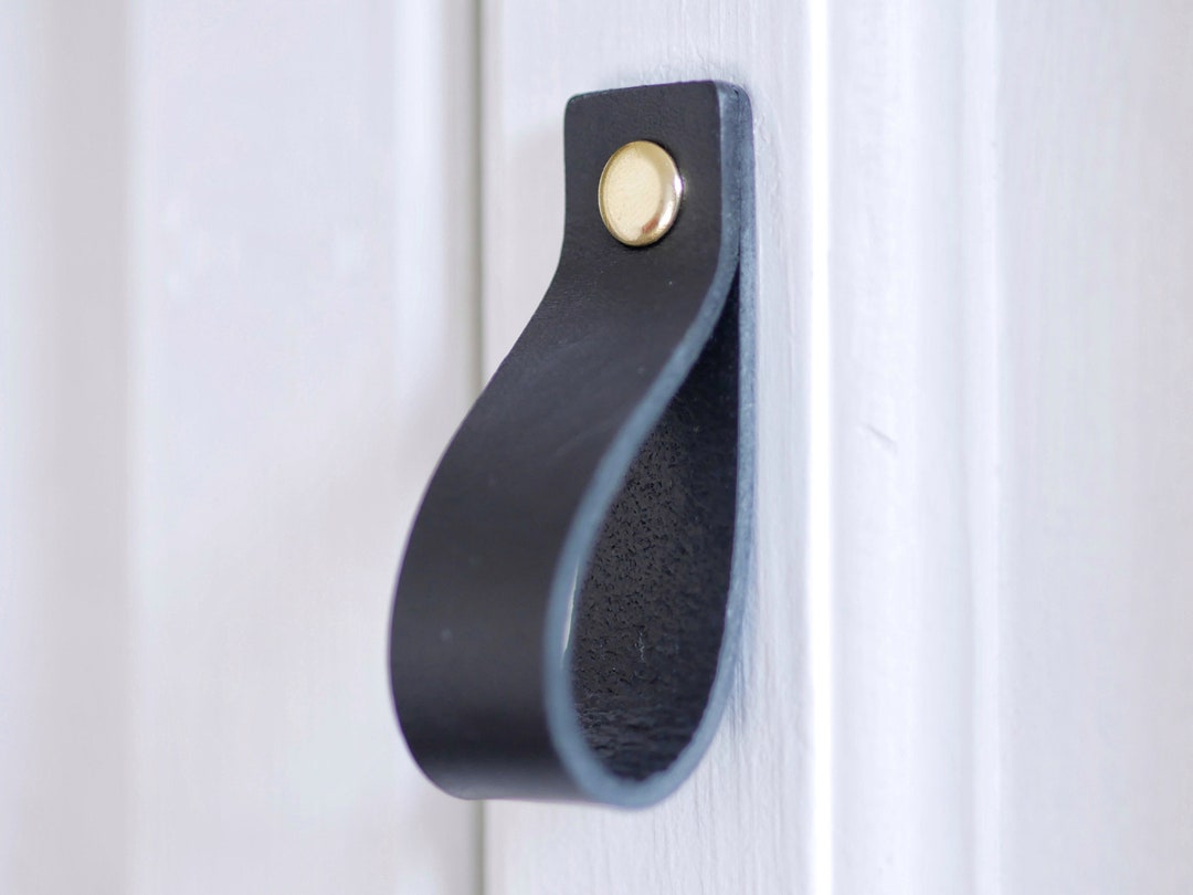 Leather Cabinet Knob Strap: IKEA Upgrade, Dresser Drawer Pulls - Etsy
