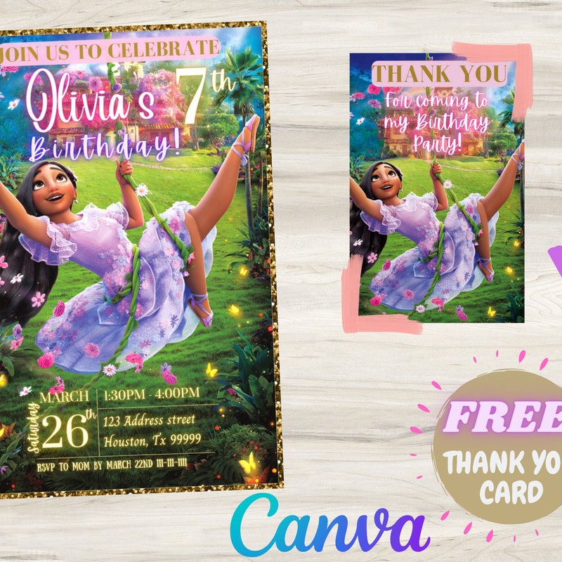 Isabella Birthday Invitation - Etsy