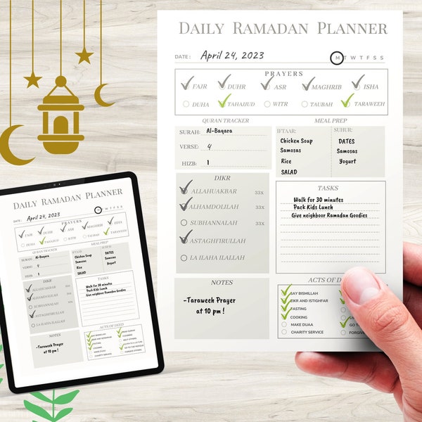 Muslim Daily Planner - Etsy