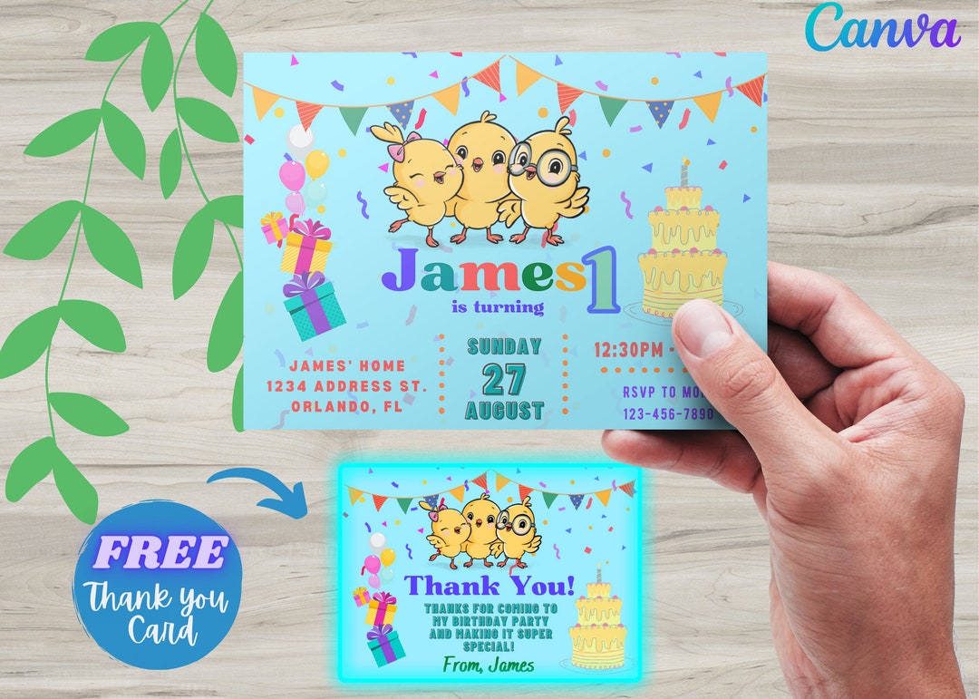 CANTICOS Digital Invitation Birthday Boy Card Invites E-invite Digital ...