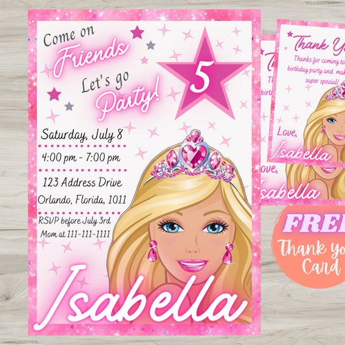 Editable Girls Birthday Invitation Heart Invitation Digital - Etsy