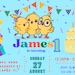 CANTICOS Digital Invitation Birthday Boy Card Invites E-invite Digital ...