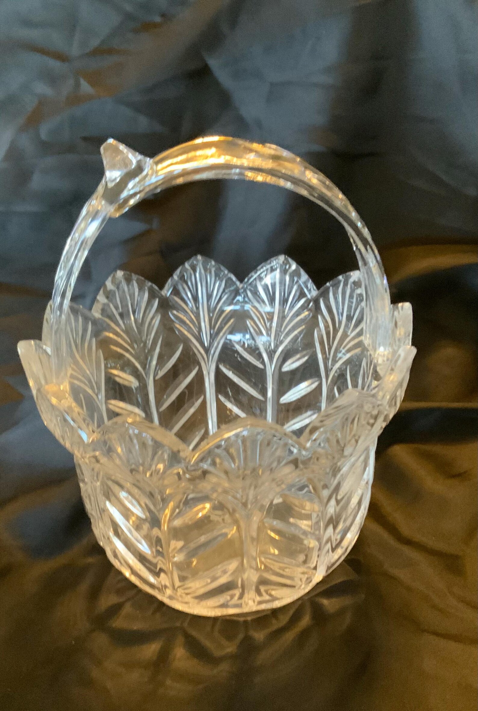 Crystal Basket With Unique Handle - Etsy