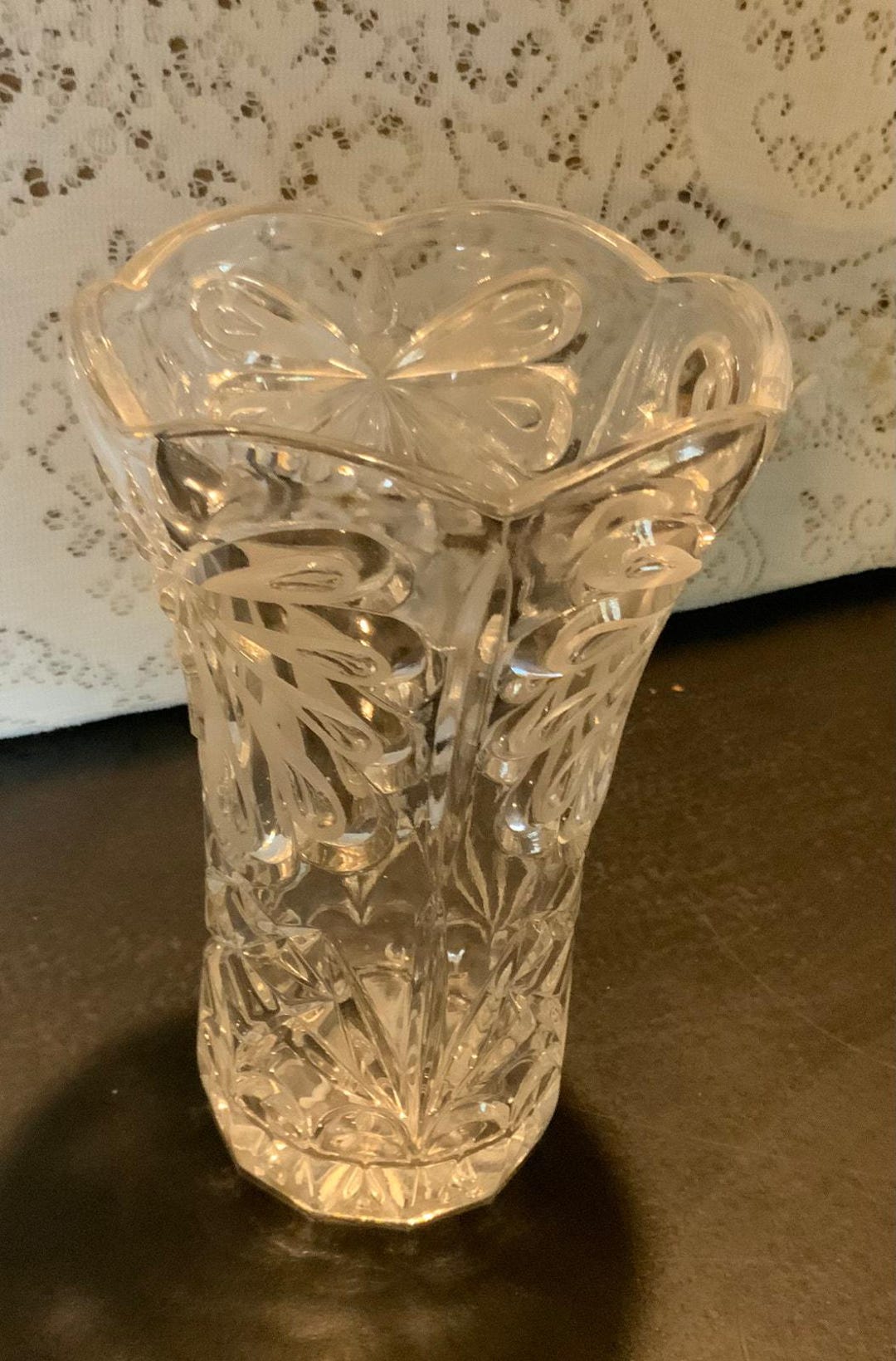 Vintage Lead Crystal Vase- Artmark-bleikristall - Etsy