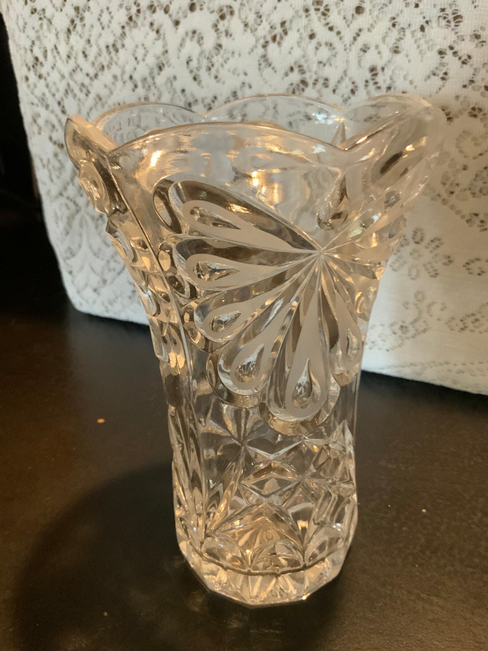 Vintage Lead Crystal Vase- Artmark-bleikristall - Etsy