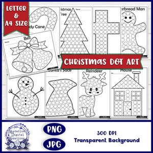 Printable Christmas Dot Art - Instant Download - Kids Christmas ...