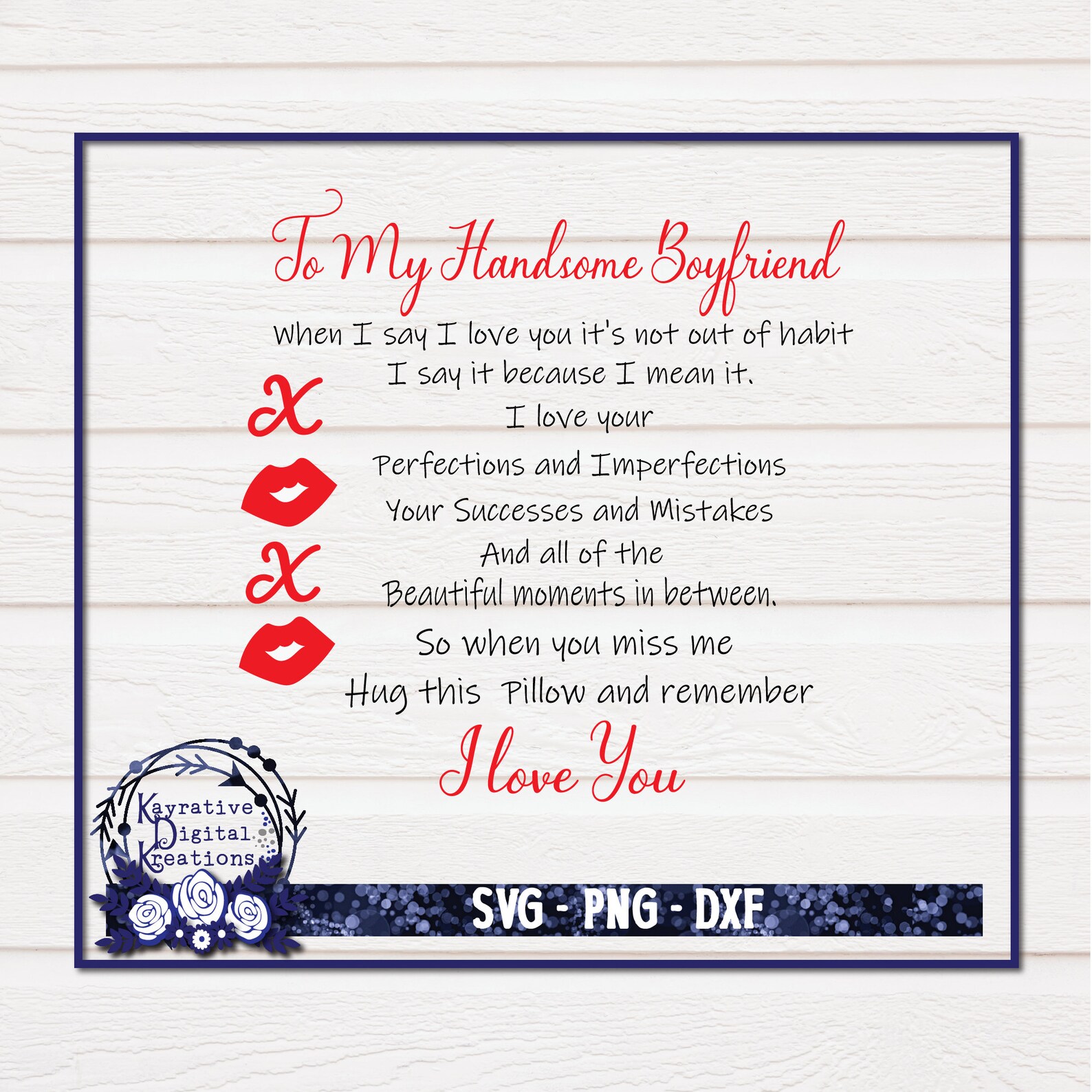 To My Boyfriend SVG Boyfriend Gift Instant Download - Etsy