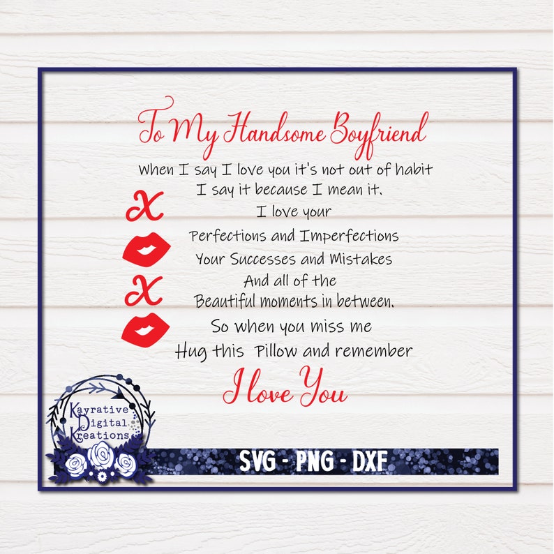 To My Boyfriend SVG Boyfriend Gift Instant Download - Etsy