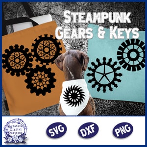 Steampunk SVG Bundle - Instant Download - Gears and Keys SVG - Etsy