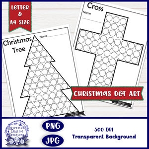 Printable Christmas Dot Art - Instant Download - Kids Christmas ...