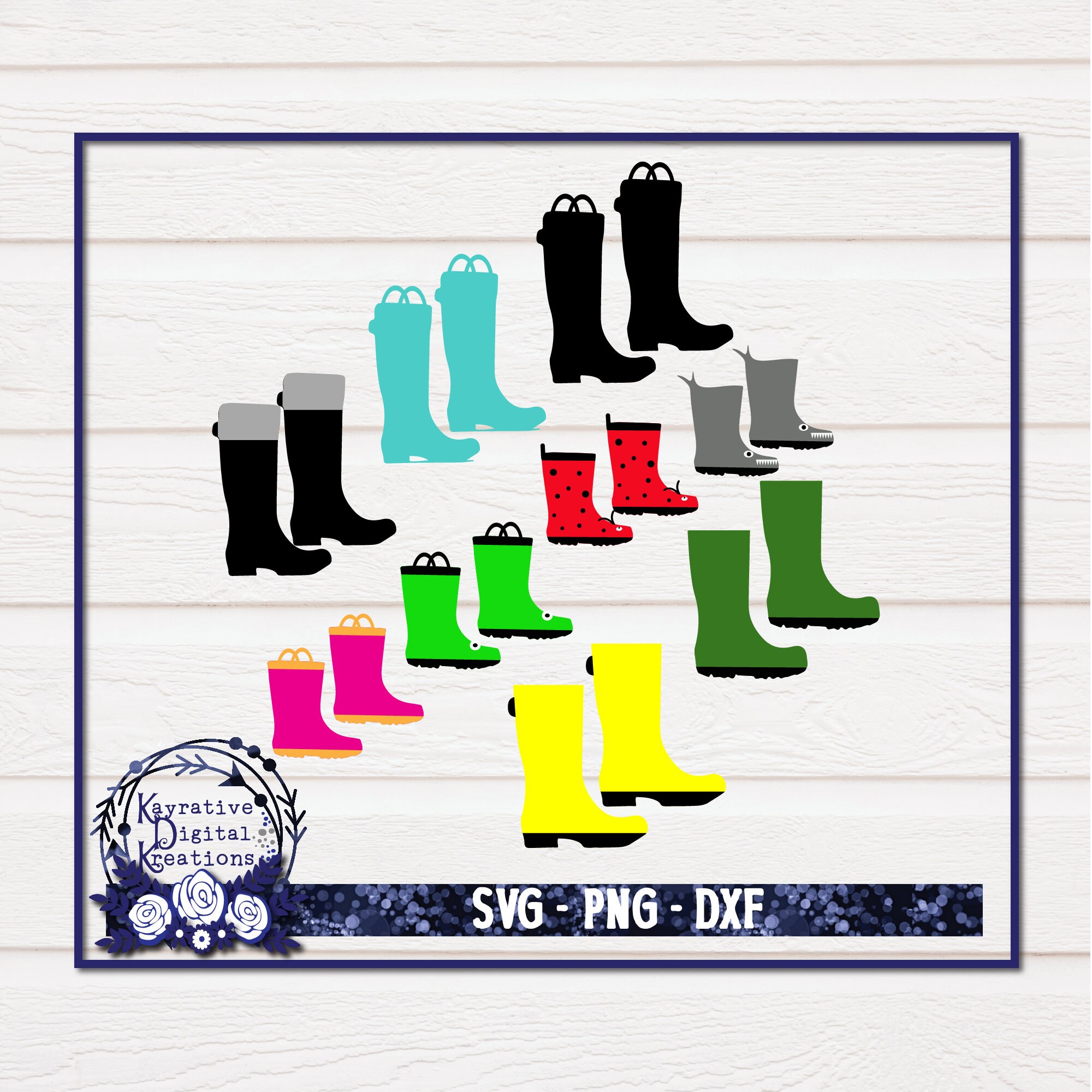 Rain Boots SVG - Instant Download - Rain SVG - Spring SVG - Etsy