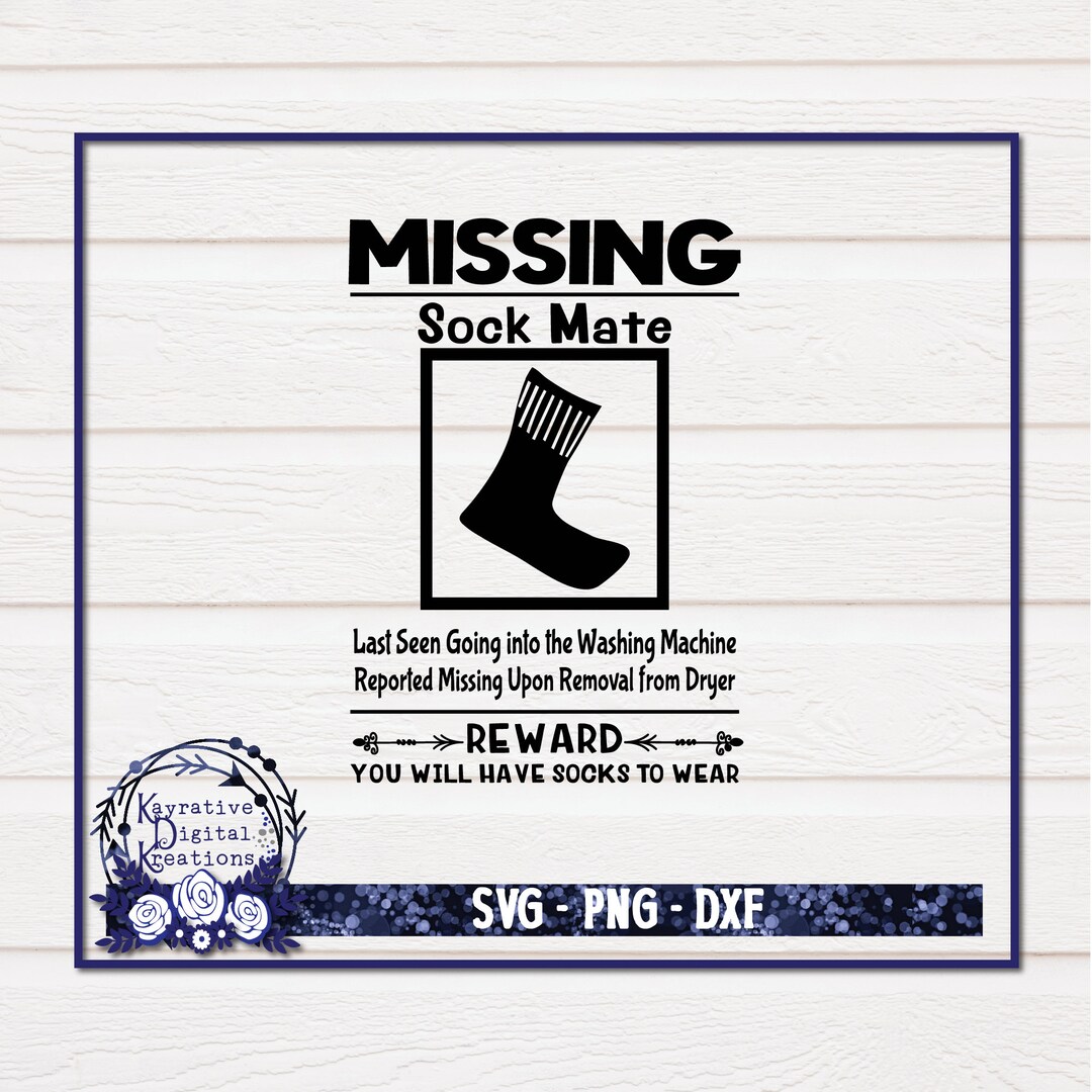 Laundry Room SVG- Lost Socks SVG - Instant Download - Laundry Room ...