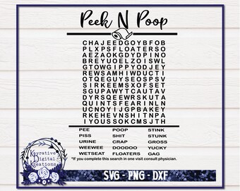 Bathroom Poop Word Search - Etsy Singapore