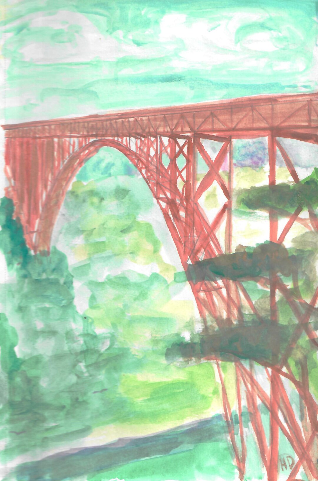 Bridges - Watercolor Paintings for Digital Download - Etsy