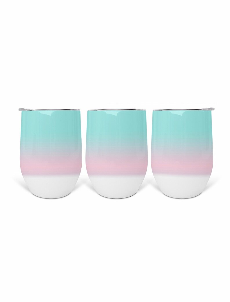 Gradient Colorful Stemless Wine Glass - Etsy