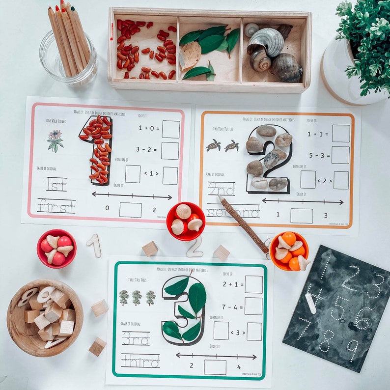 Nature Math|math Activities|beginning Numbers|kindergarten|preschool ...
