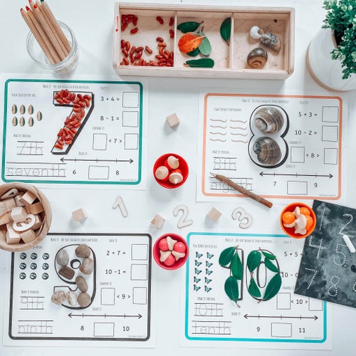 Ocean Animal Preschool Printable Number Sequence Puzzle 1-10. | Etsy