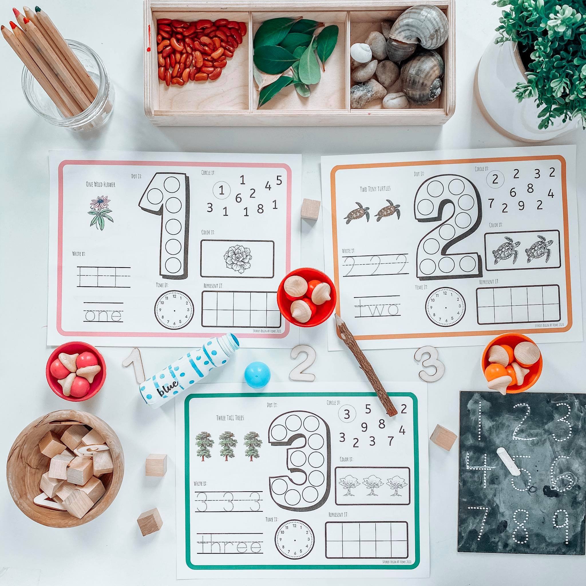 Nature Math|math Activities|beginning Numbers|kindergarten|preschool ...