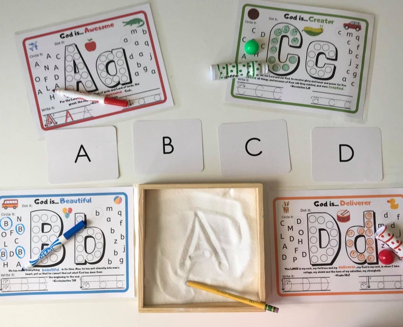 ABC Bible Activities for Kids, Kid's Bible Verse Alphabet, Kid's ...