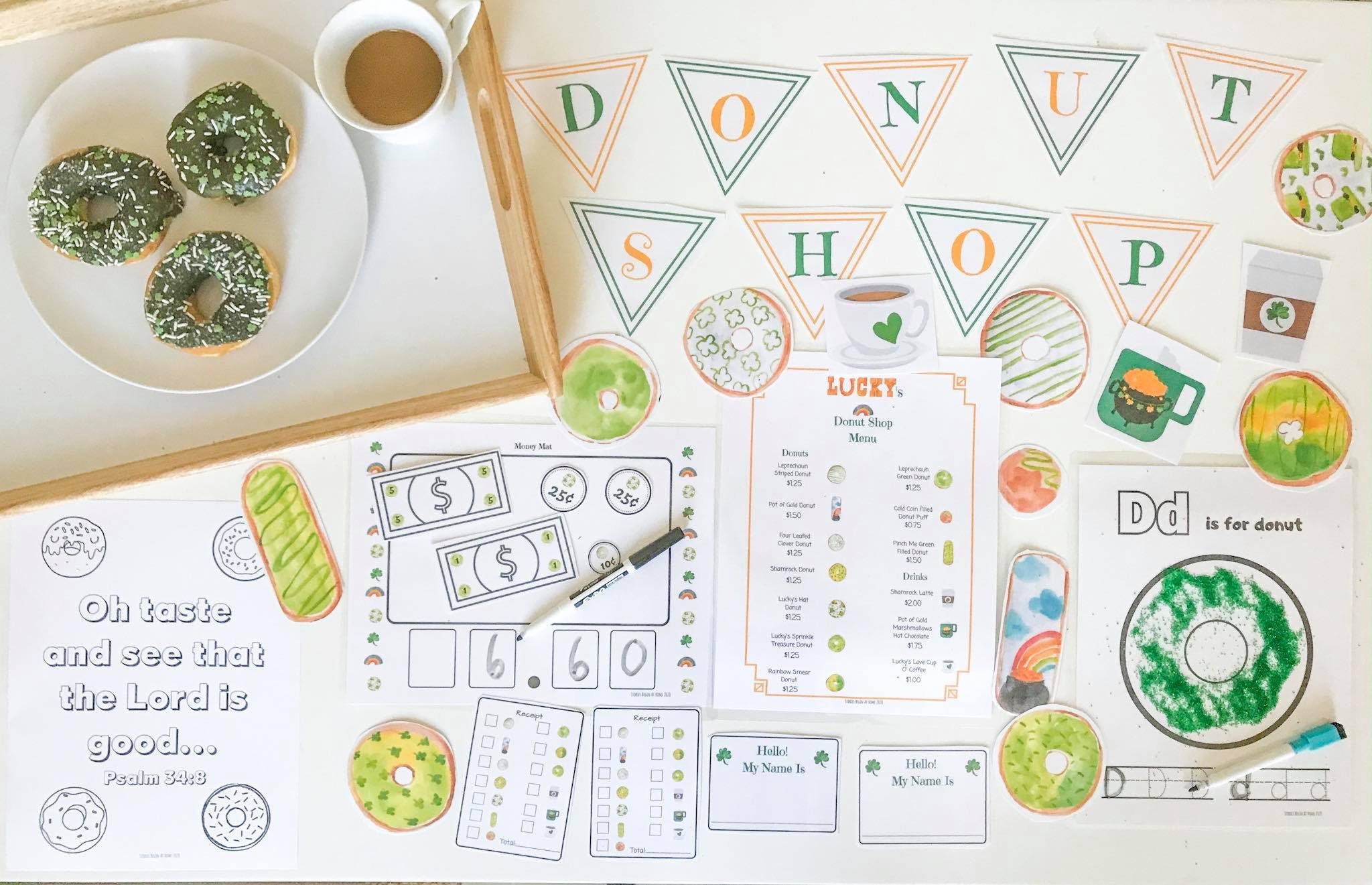 Dramatic Playdonut Shop St. Patty's Day St. | Etsy