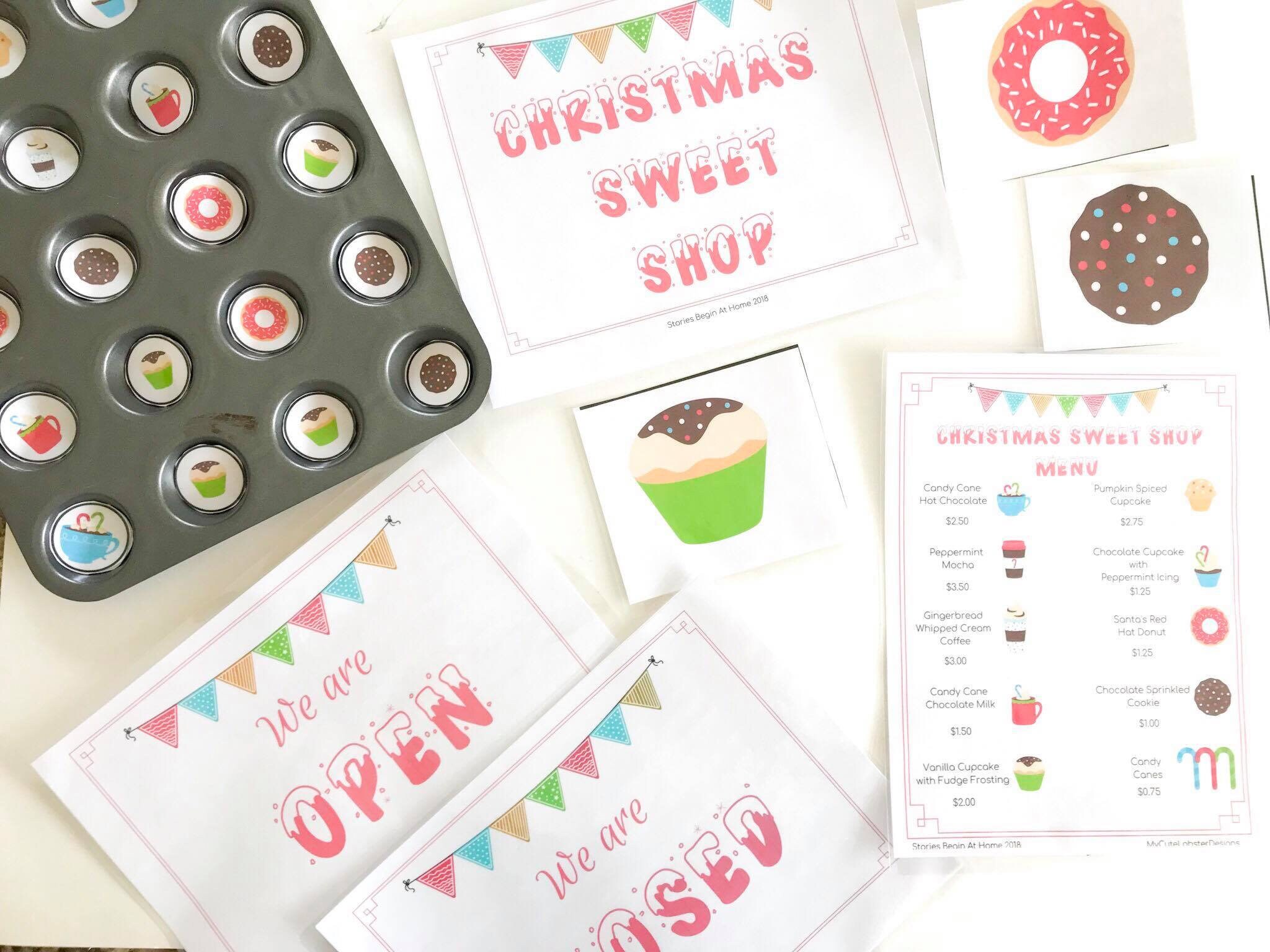 Christmas Sweet Shop Dramatic Play Set|christmas Preschool Printables ...