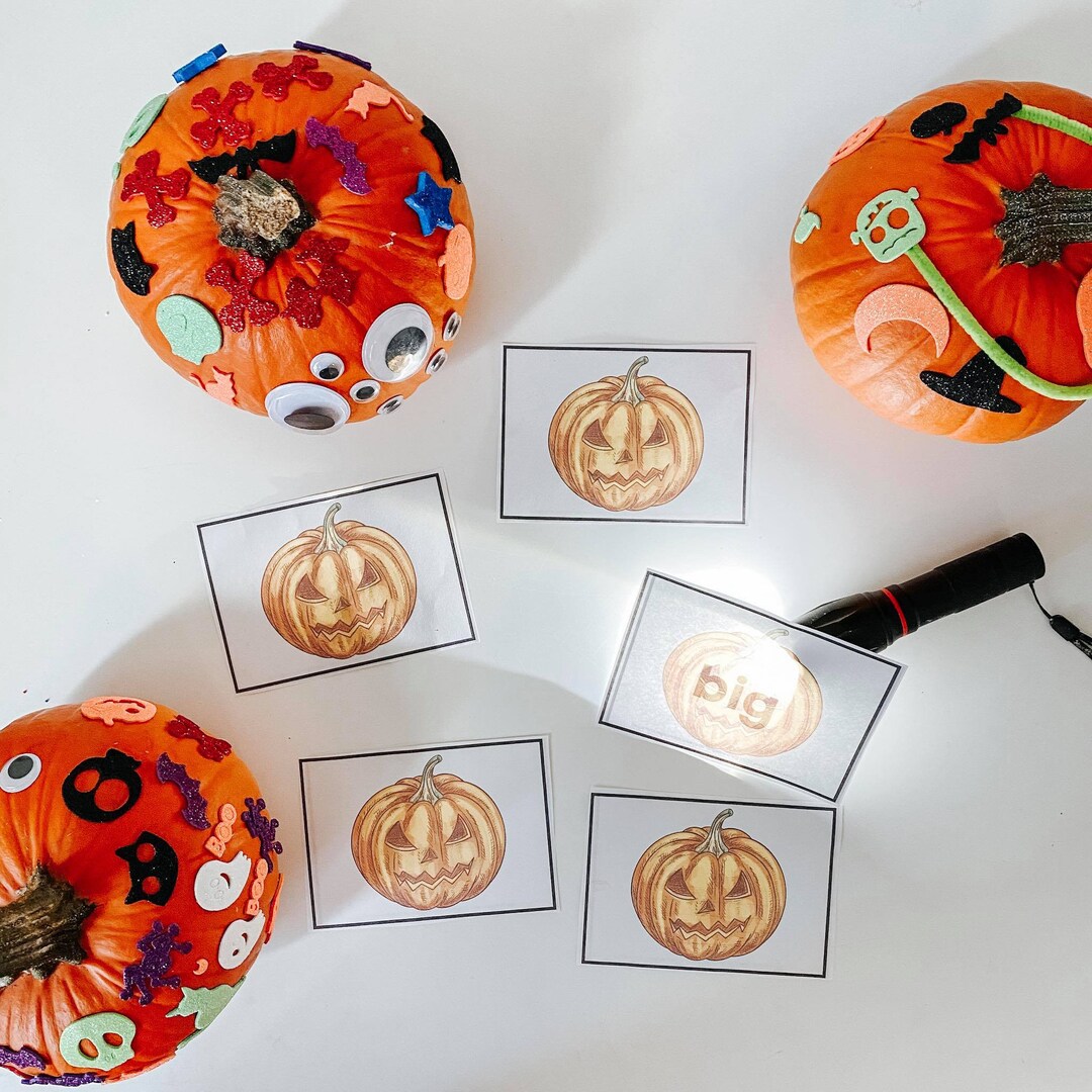 Jack-o-lantern Flashlight Sight Word Flash Cards. Sight Words Cards ...
