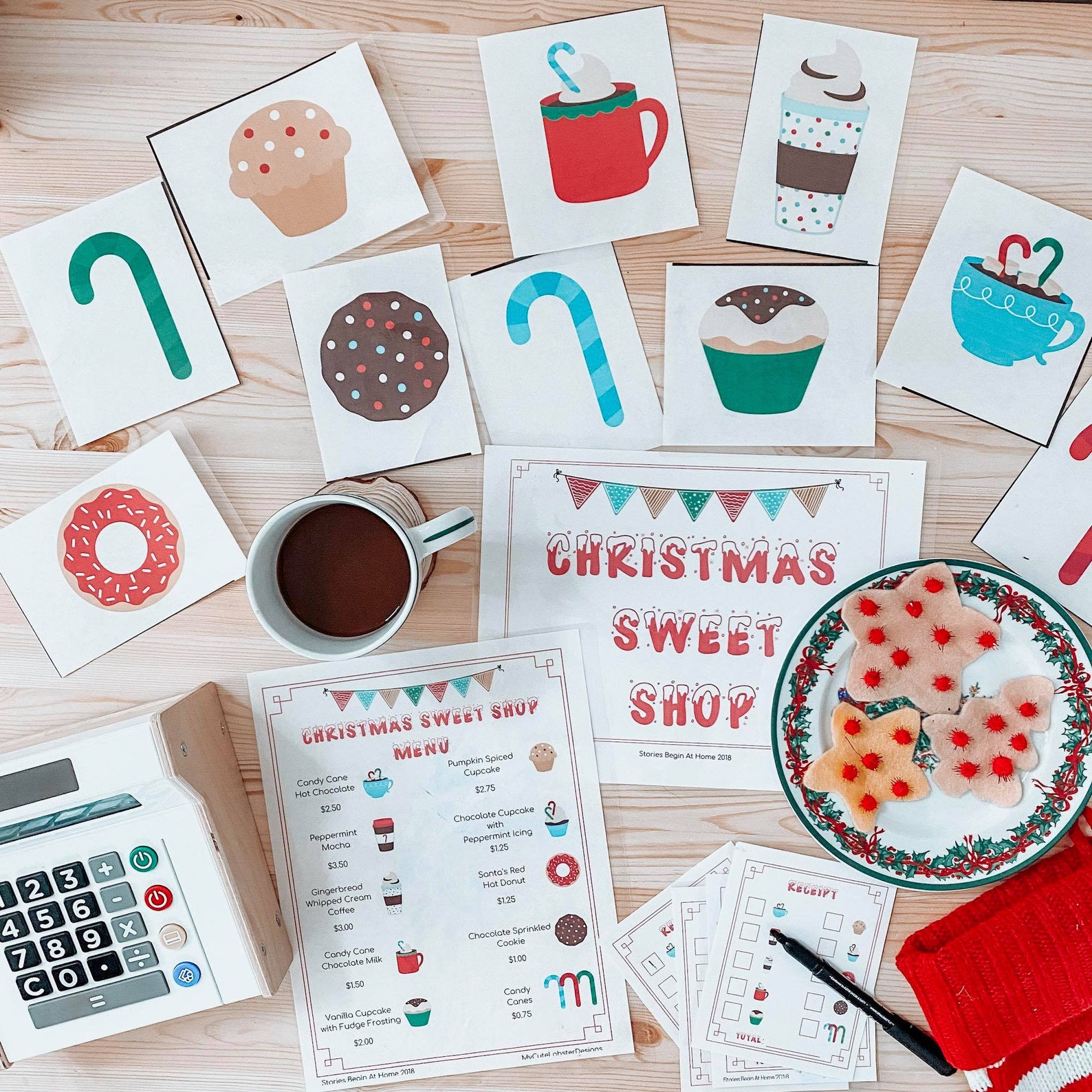 Christmas Sweet Shop Dramatic Play Set|christmas Preschool Printables ...