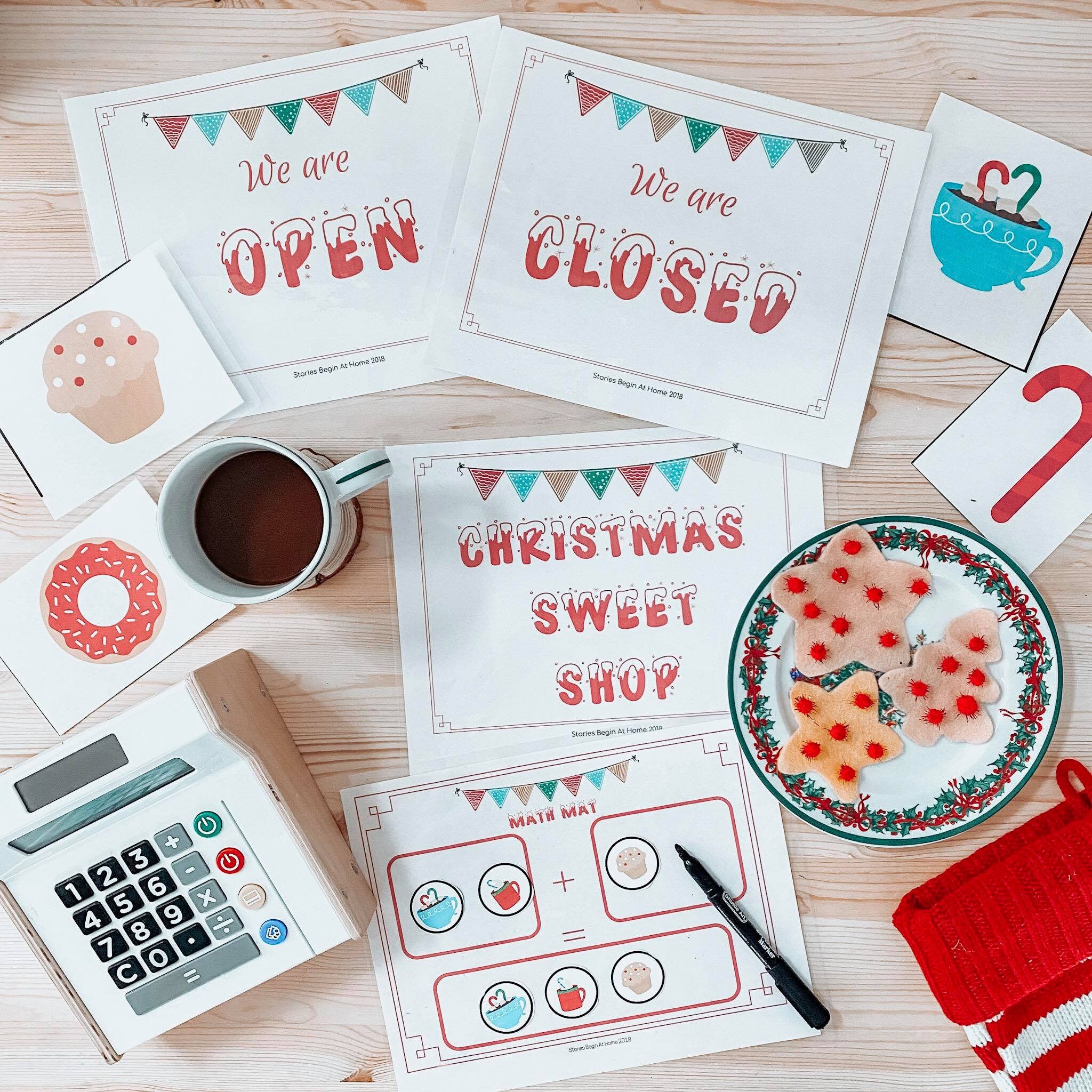 Christmas Sweet Shop Dramatic Play Set|christmas Preschool Printables ...