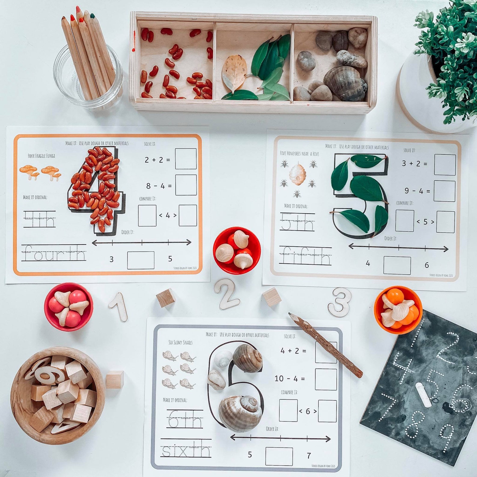 Nature Math|math Activities|beginning Numbers|kindergarten|preschool ...