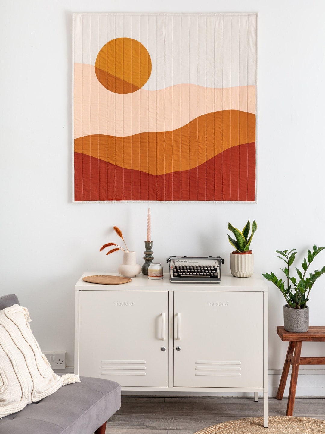 Landscape Quilt Tapestry - Large Fabric Wall Hanging – Quilt Wall ...