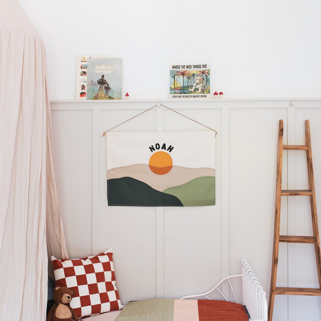 Custom Letter Banner Kids Name Wall Hanging Custom Fabric Banner Child ...
