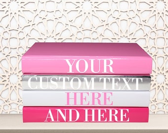 4 Pink Gold BOOK Set Designer Custom Books for Home Shelf - Etsy