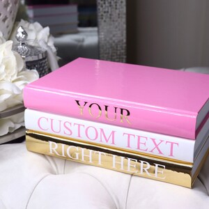 3 BLANK Page BOOK Set Designer Book Custom Books for Home - Etsy