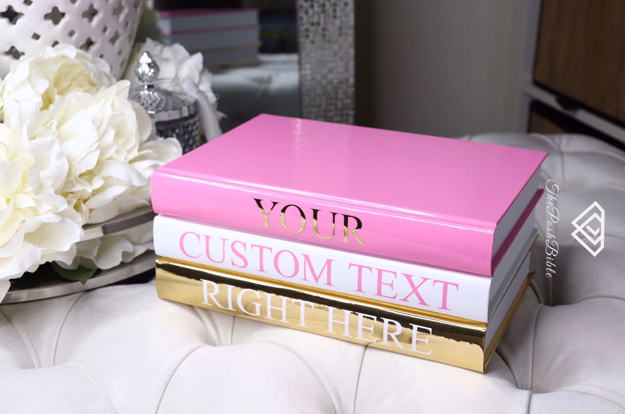 3 BLANK Page BOOK Set Designer Book Custom Books for Home - Etsy