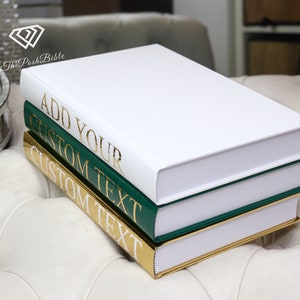 3 BLANK Page BOOK Set Designer Custom Books for Home Decor - Etsy