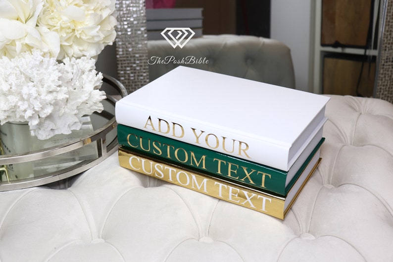 3 BLANK Page BOOK Set Designer Custom Books for Home Decor - Etsy