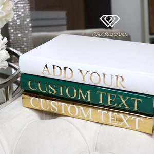 3 BLANK Page BOOK Set Designer Custom Books for Home Decor - Etsy