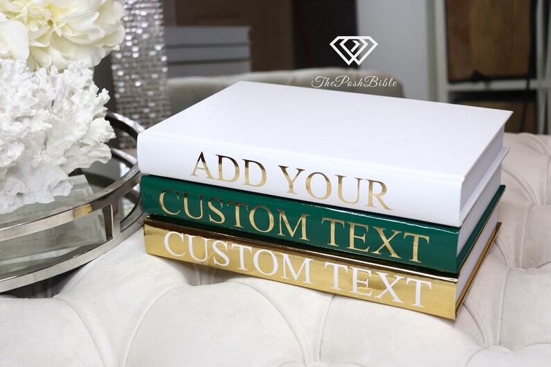 3 BLANK Page BOOK Set Designer Custom Books for Home Decor - Etsy