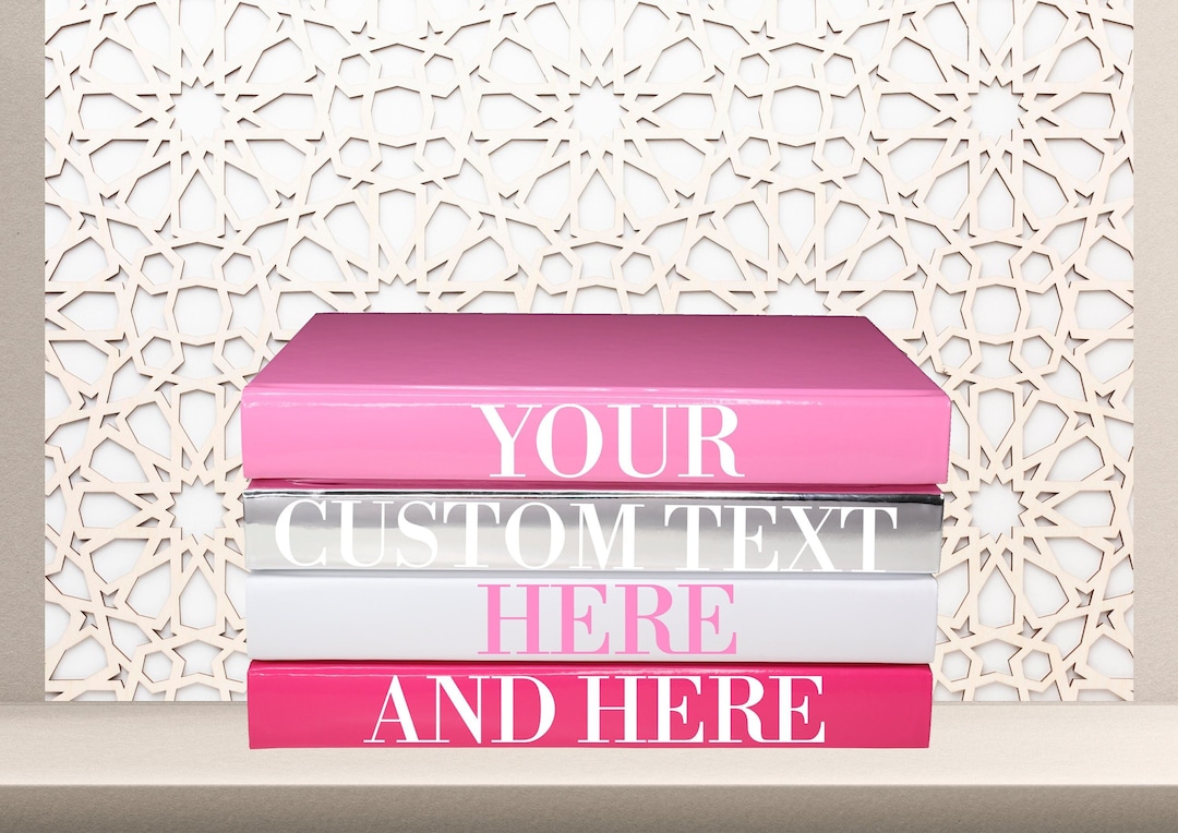 4 Home Decor BOOK Set Designer Custom Books for Home Shelf Decor ...