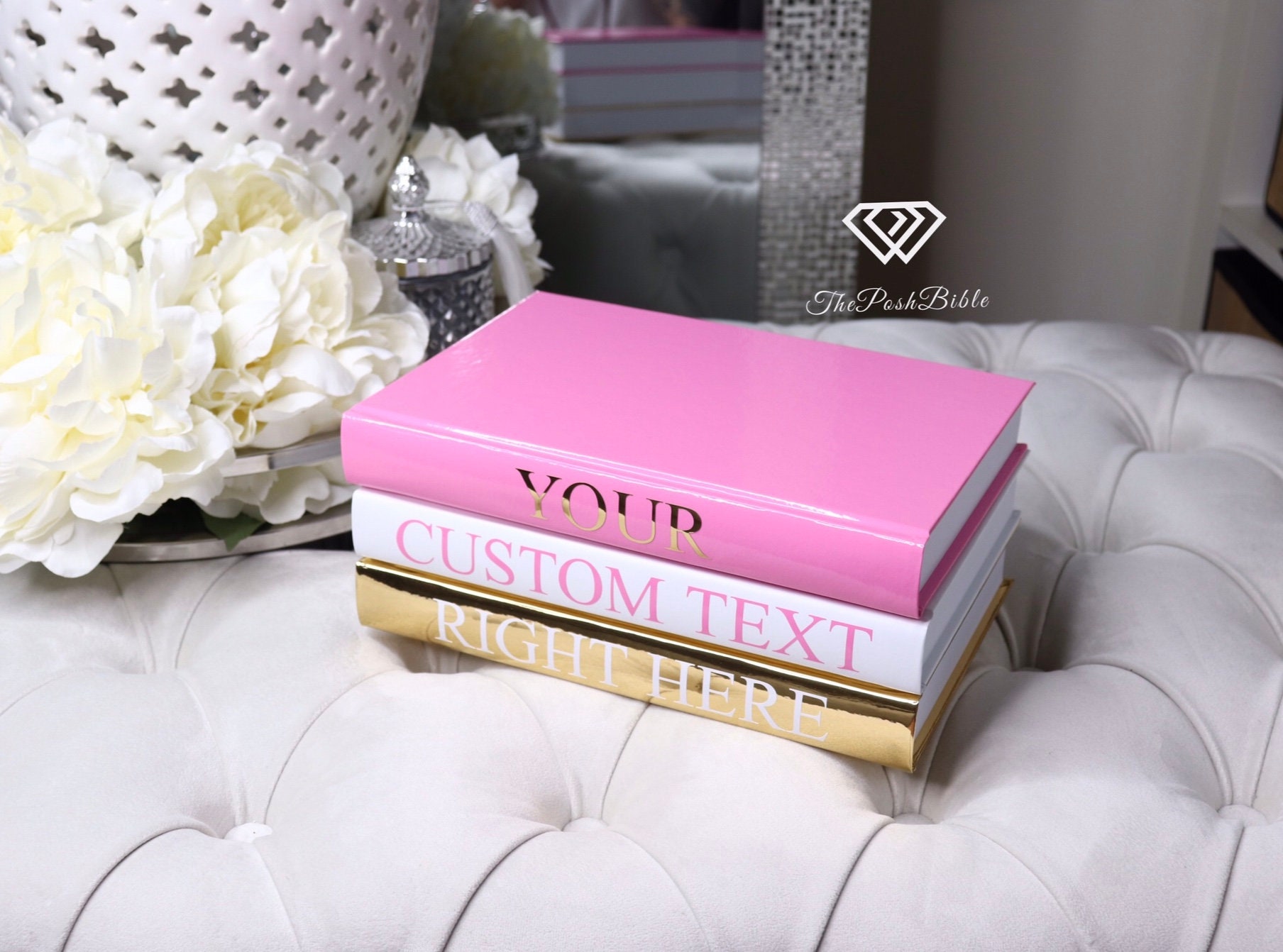 3 BLANK Page BOOK Set Designer Book Custom Books for Home - Etsy