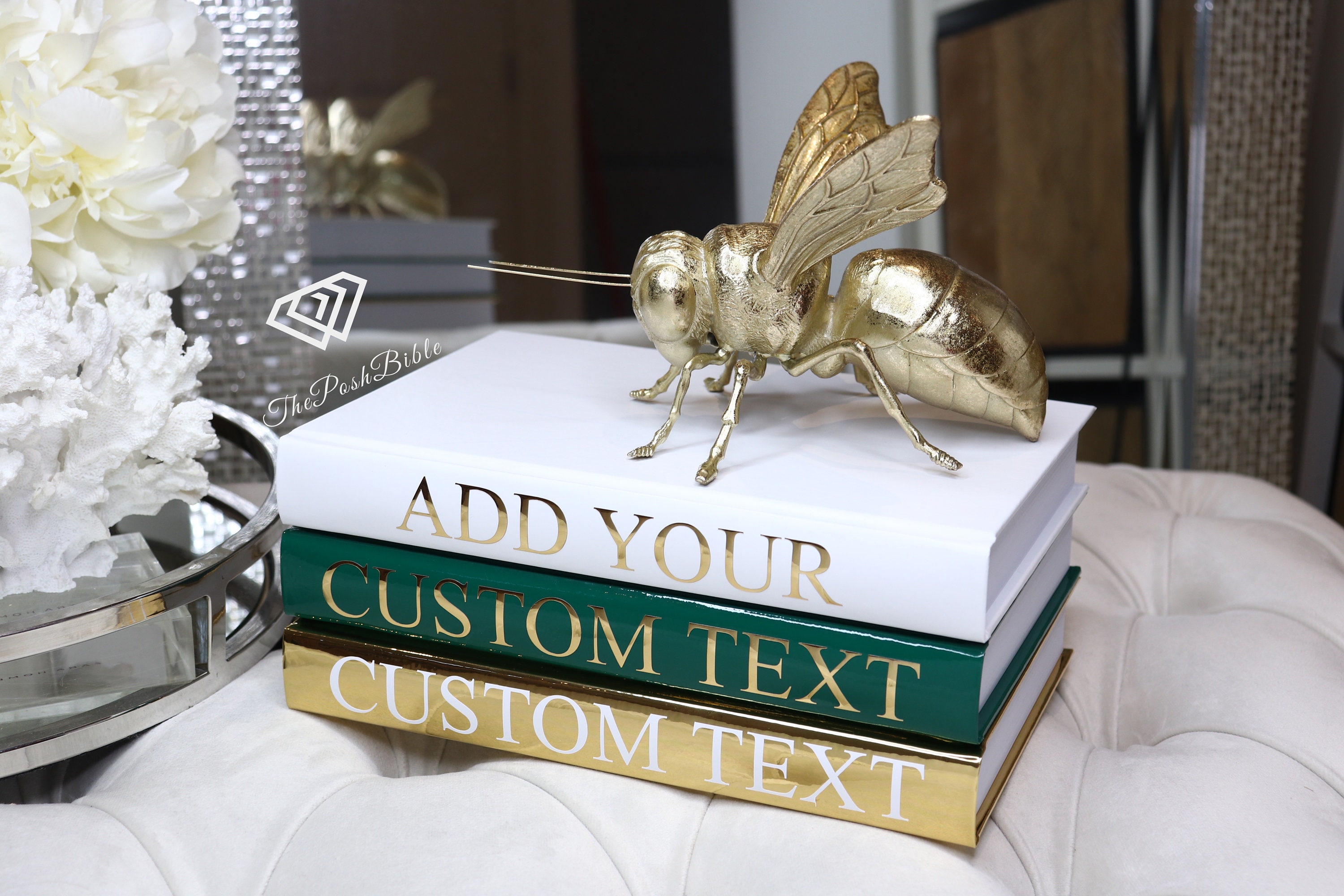 3 BLANK Page BOOK Set Designer Custom Books for Home Decor - Etsy