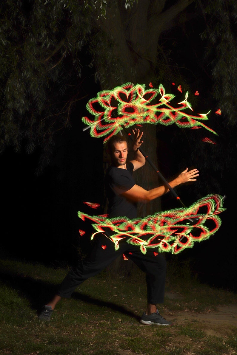 Pixel Dragon Staff: Galaxy 36 LED Flow Circus Prop - Etsy