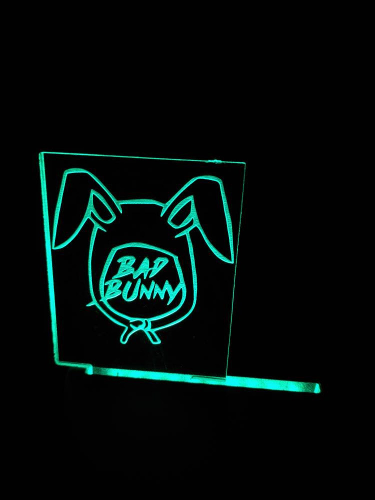 Bad bunny Logo Light Up LED Engraved Sign | Etsy