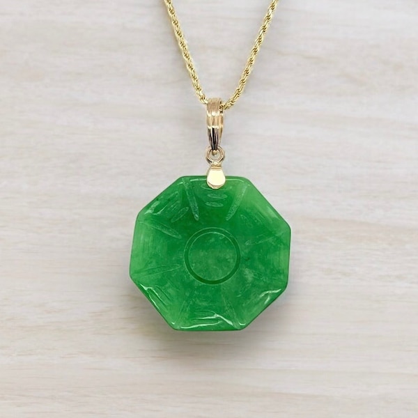 Jade Gold Pendant - Etsy