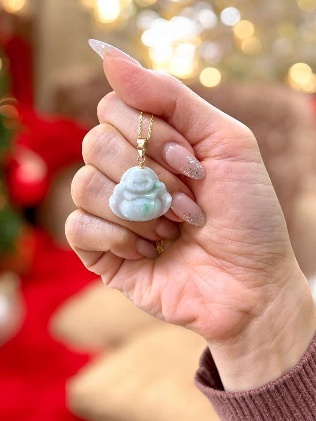 RARE FIND! Beautiful Dainty Genuine Grade A Jadeite Laughing Buddha ...