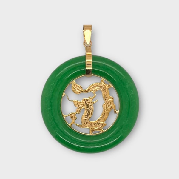 Jade Circle Pendant - Etsy