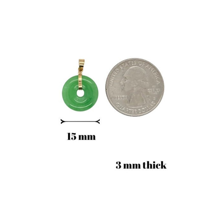 Real Jade Small Donut Round Pendant-jade Circle Necklace-solid - Etsy