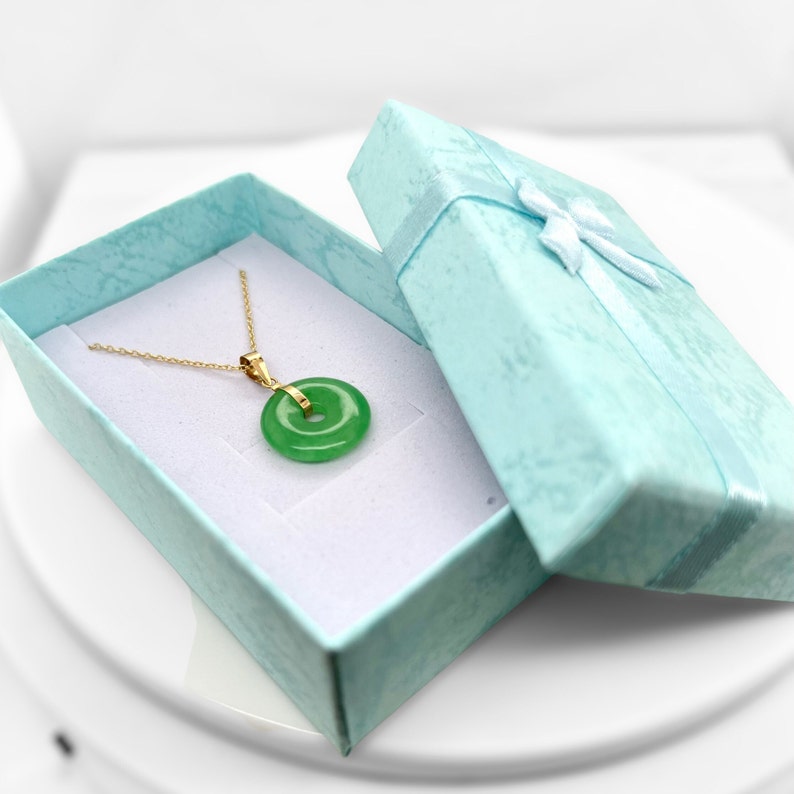 Real Jade Small Donut Round Pendant-jade Circle Necklace-solid - Etsy