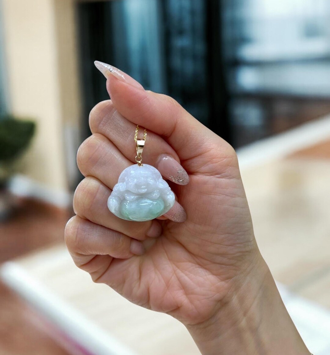 RARE FIND! Beautiful Dainty Genuine Grade A Jadeite Laughing Buddha ...